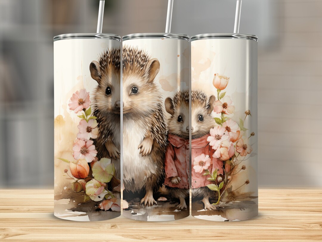 Hedgehog Tumbler Wrap Hedge Hog 20 Oz Ounce Skinny Tumbler Wrap ...