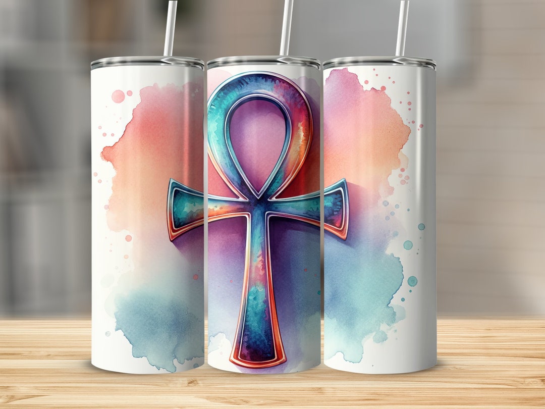 Ankh Cross Tumbler Wrap Crux Ansata 20 Oz Ounce Skinny Tumbler Wrap ...