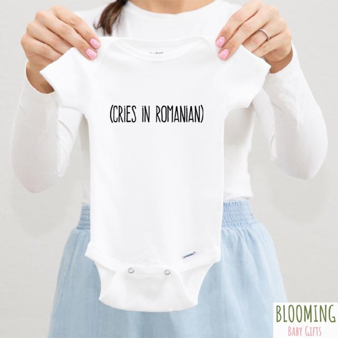 Cries in Romanian Baby Outfit, Funny Pregnancy Announcement, Romania ...