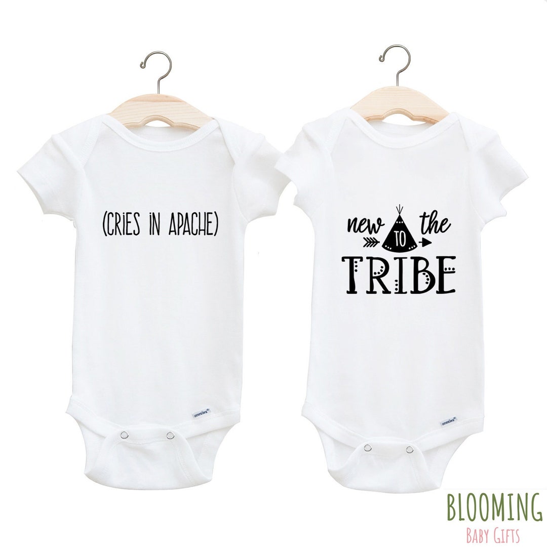 Apache Baby Baby Bodysuit Gift Set, Cries in Apache, New to the Tribe ...