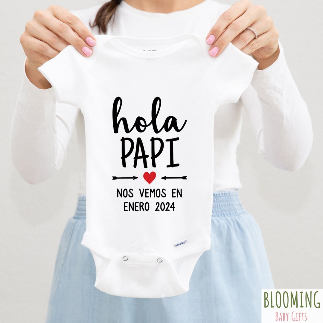 Hola Papi Onesie®, Spanish Pregnancy Announcement to Husband, New Dad ...