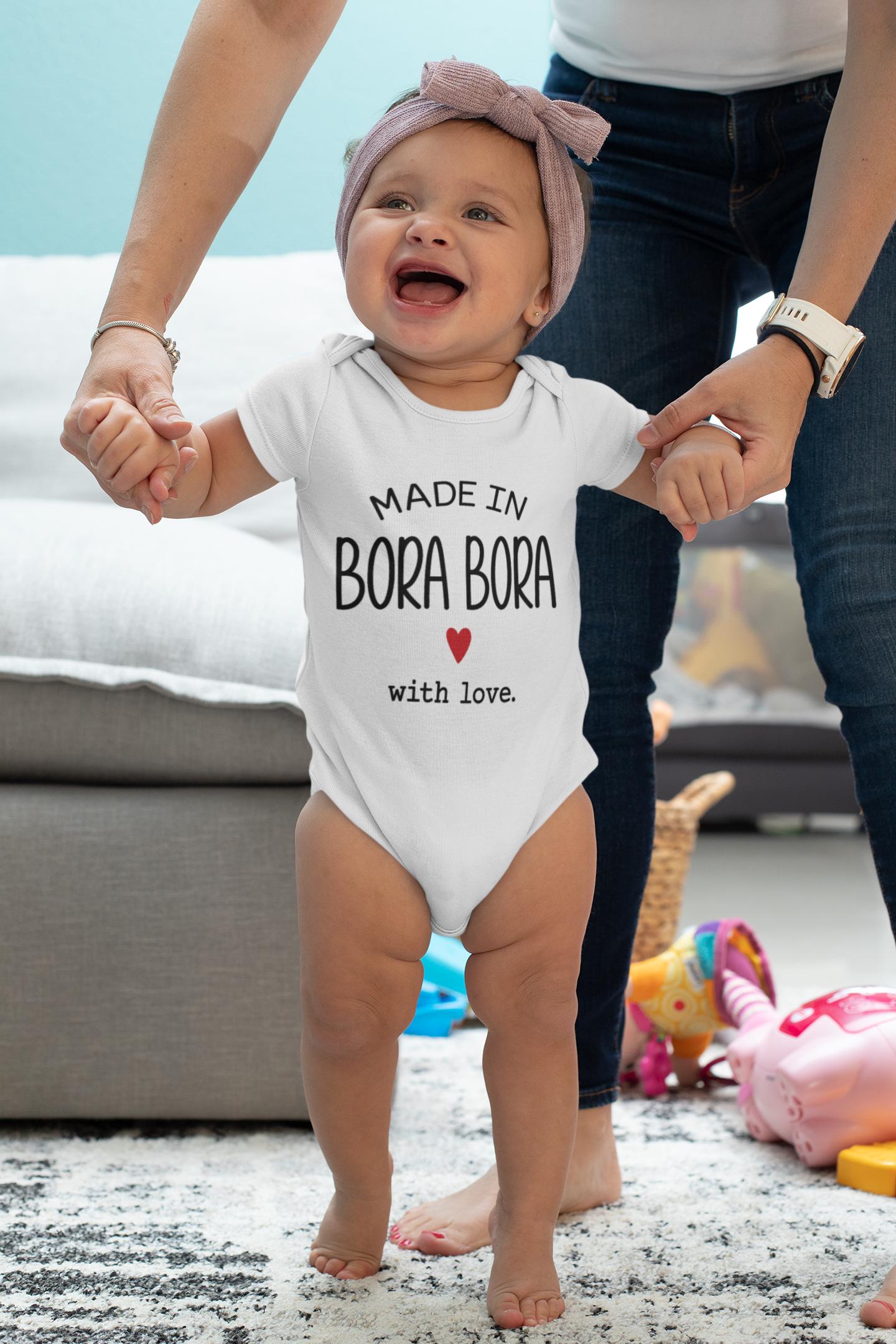 Made in Bora Bora With Love Baby Bodysuit, Bora Bora Baby Outfit, Bora ...
