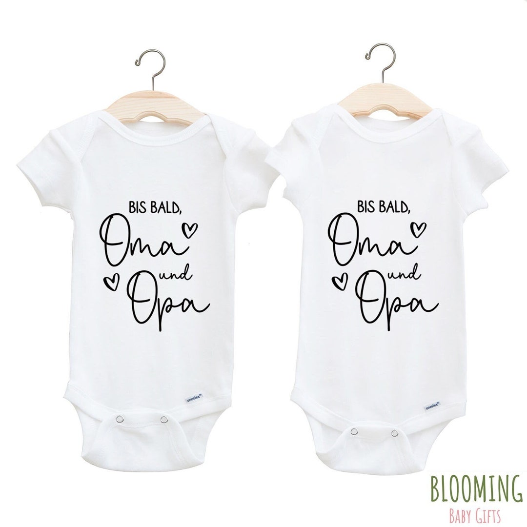 German Baby Bodysuit Gift Set, German Pregnancy Announcement to ...