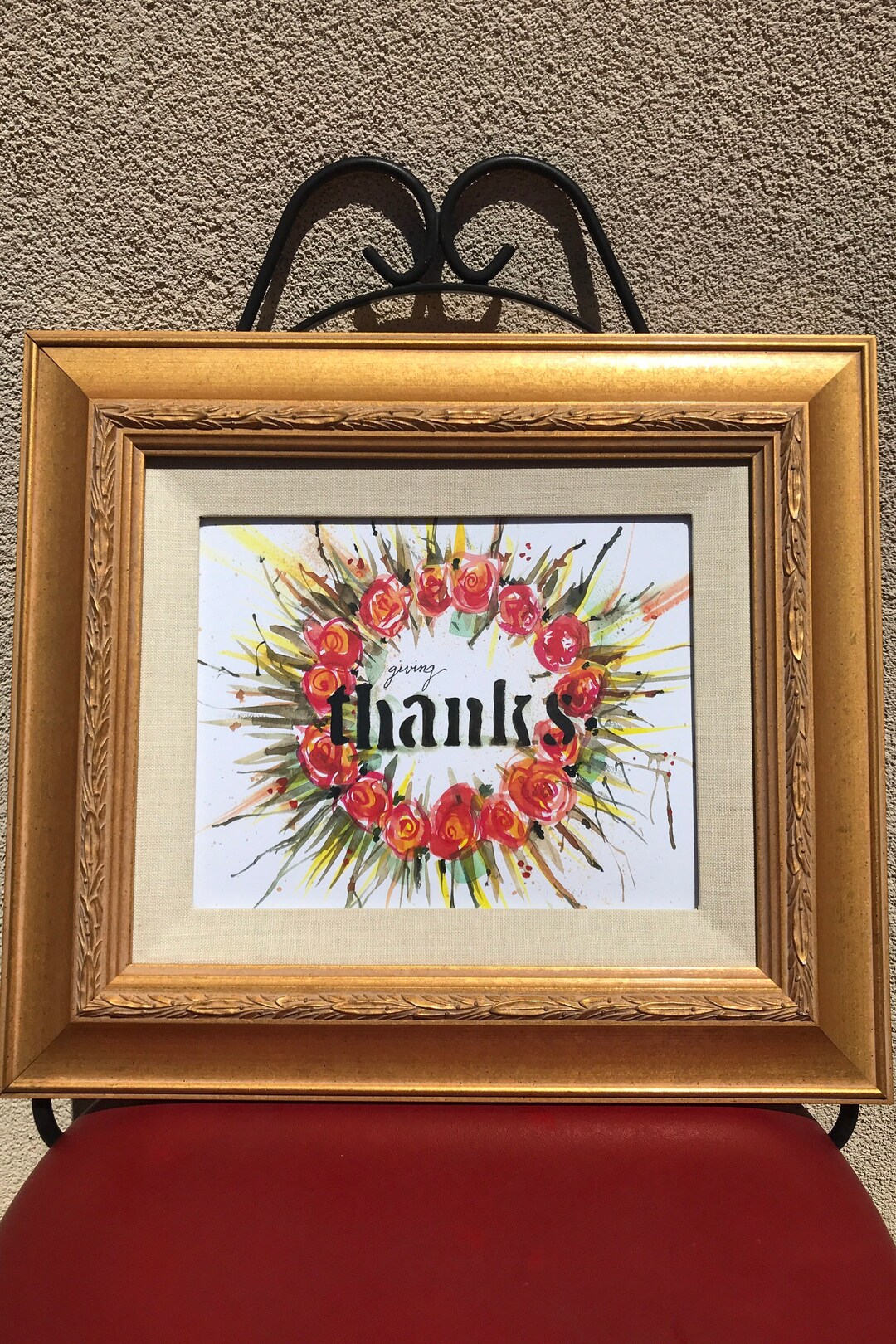 Prints of Original Watercolors Giving thanks Missing My - Etsy.de
