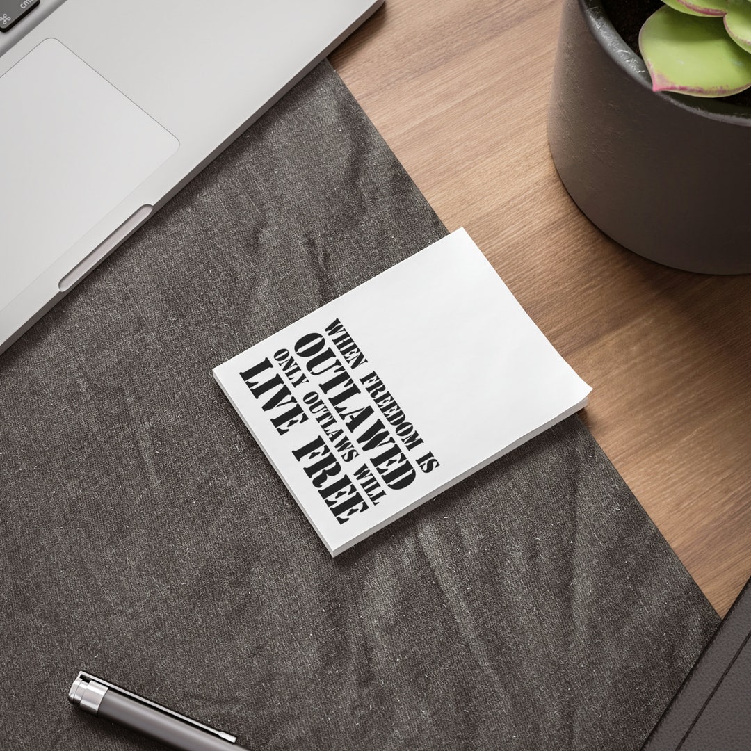 When Freedom is Outlawed - Post-it® Note Pads - Etsy