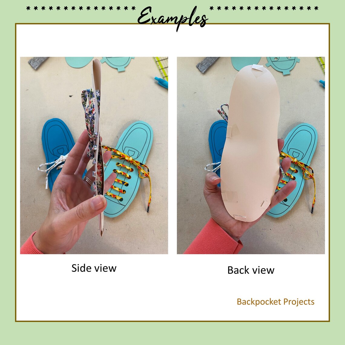 Shoelace Card Templates for Packaging and Practice - Etsy