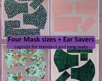 Four Size Face Mask Pattern and Instructions Large Medium | Etsy