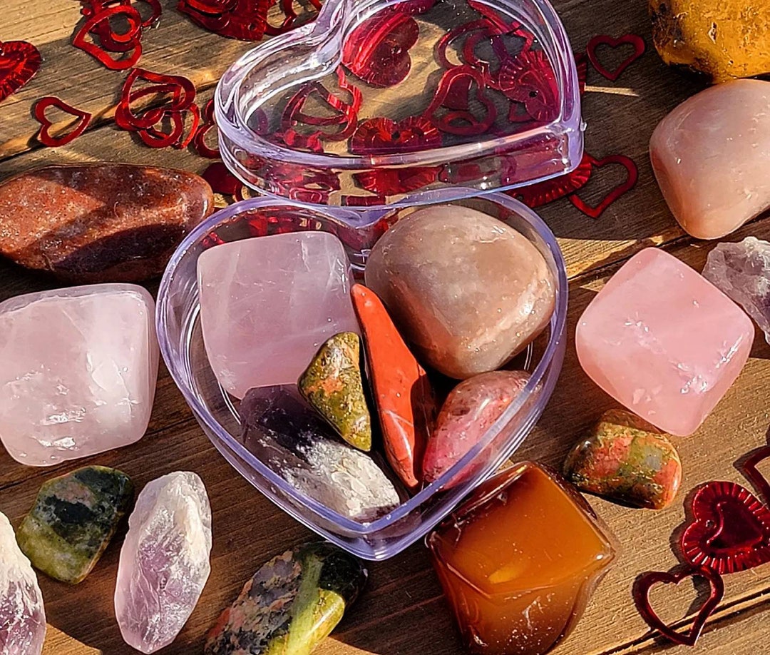 Valentine's Mystery Crystal Tumbles Mini Gift Heart Box - Etsy