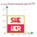 She/her Square Retro Pronoun Enamel Pin - Etsy
