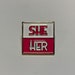 She/her Square Retro Pronoun Enamel Pin - Etsy