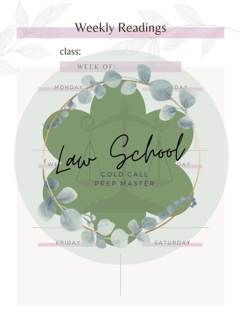 Law School Planner and Organizer - Etsy