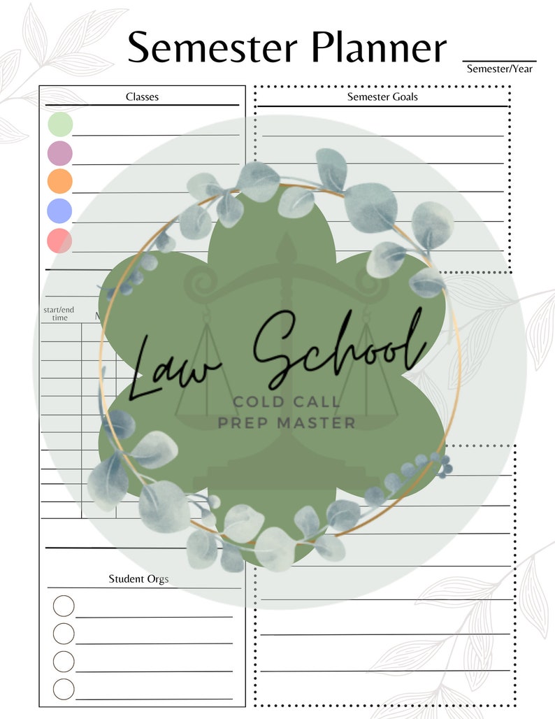 Law School Planner and Organizer - Etsy