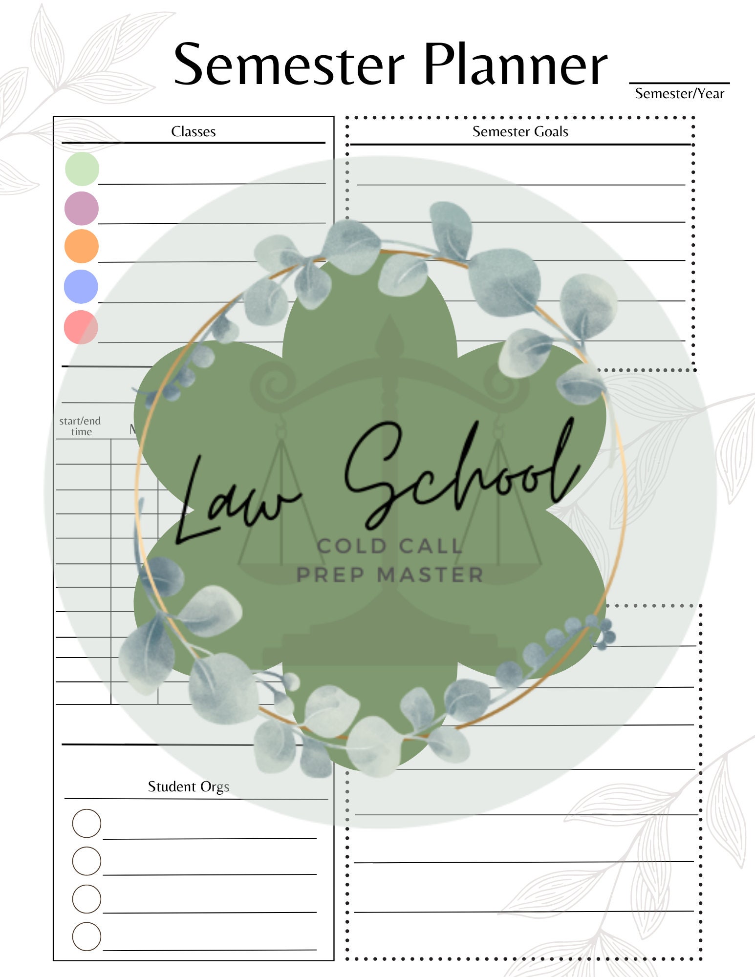 Law School Planner and Organizer - Etsy