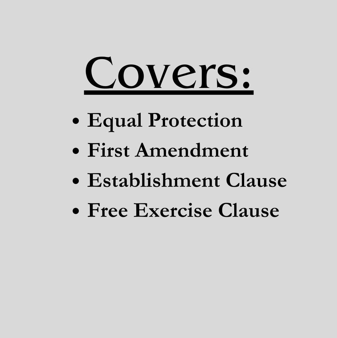 Constitutional Law II Exam Outline: Equal Protection, First Amendment ...