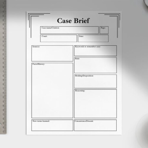 Law School Mega Bundle Essentials Case Brief Template Note - Etsy