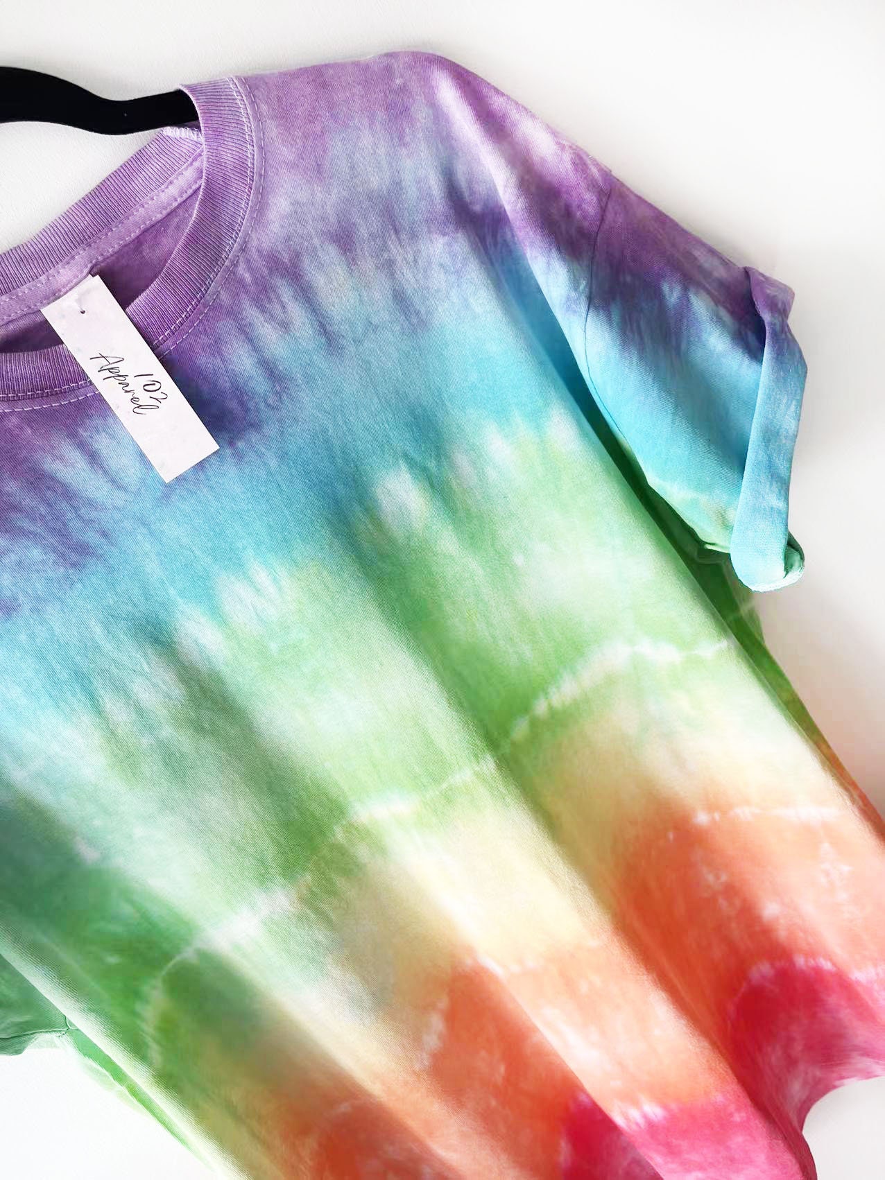 Rainbow Tie Dye T Shirt Rainbow T Shirt Custom T Shirt | Etsy