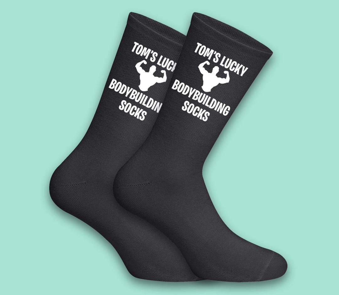 Personalised Lucky Bodybuilding Socks | Custom Bodybuilding Gift - Etsy
