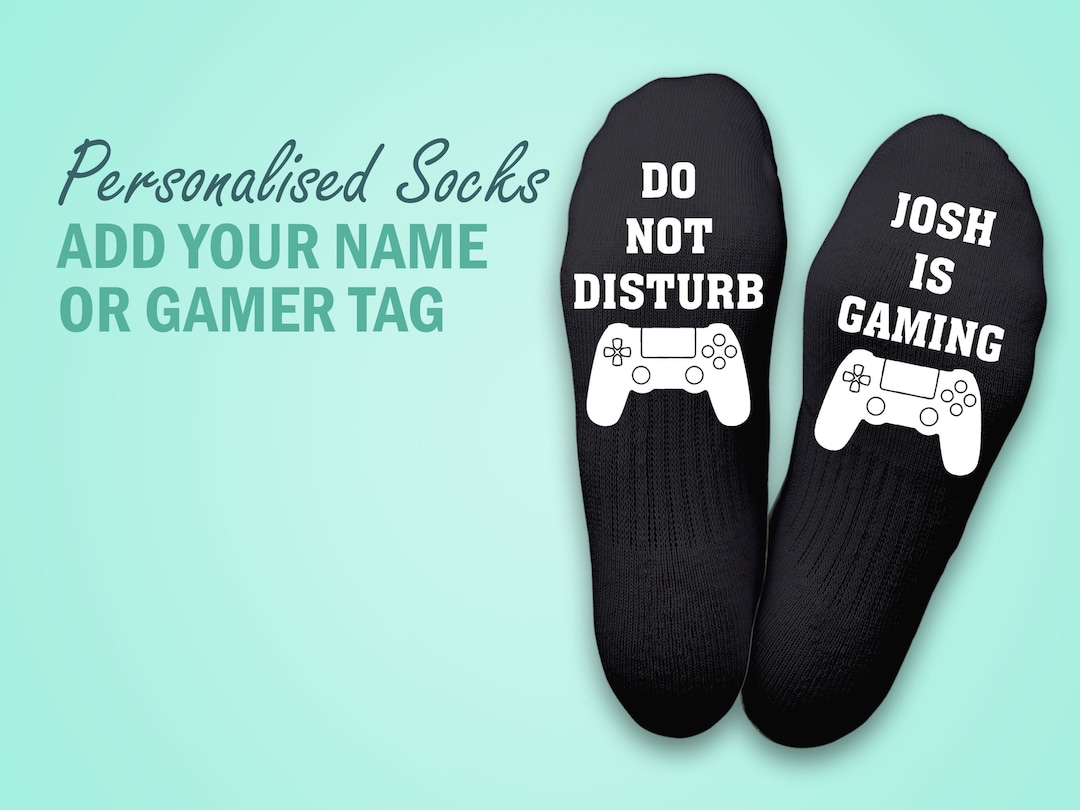 Personalised Gaming Socks, Do Not Disturb Gaming Playstation Socks ...