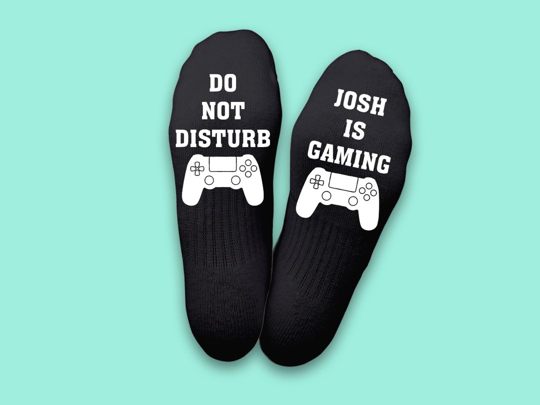 Personalised Gaming Socks, Do Not Disturb Gaming Playstation Socks ...