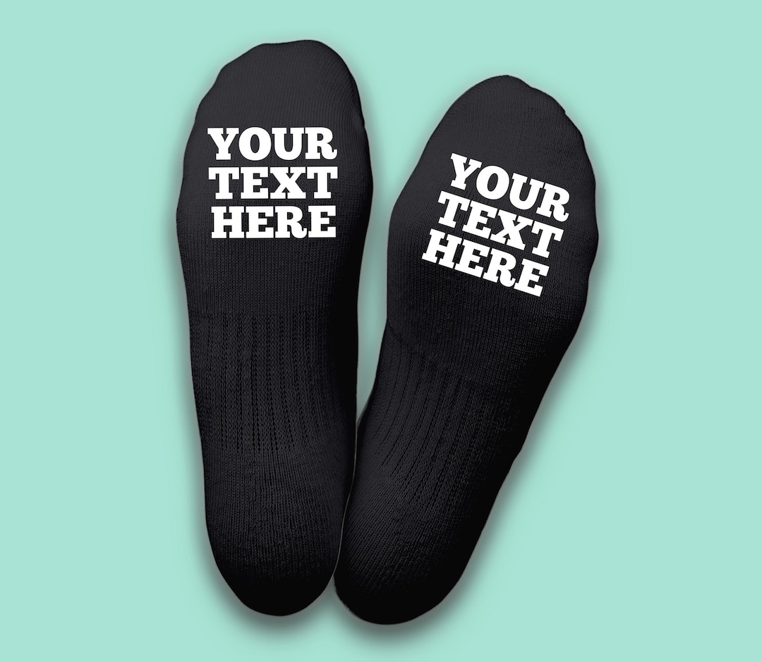 Personalised Custom Text Socks – Add Your Own Message Gift - Etsy UK