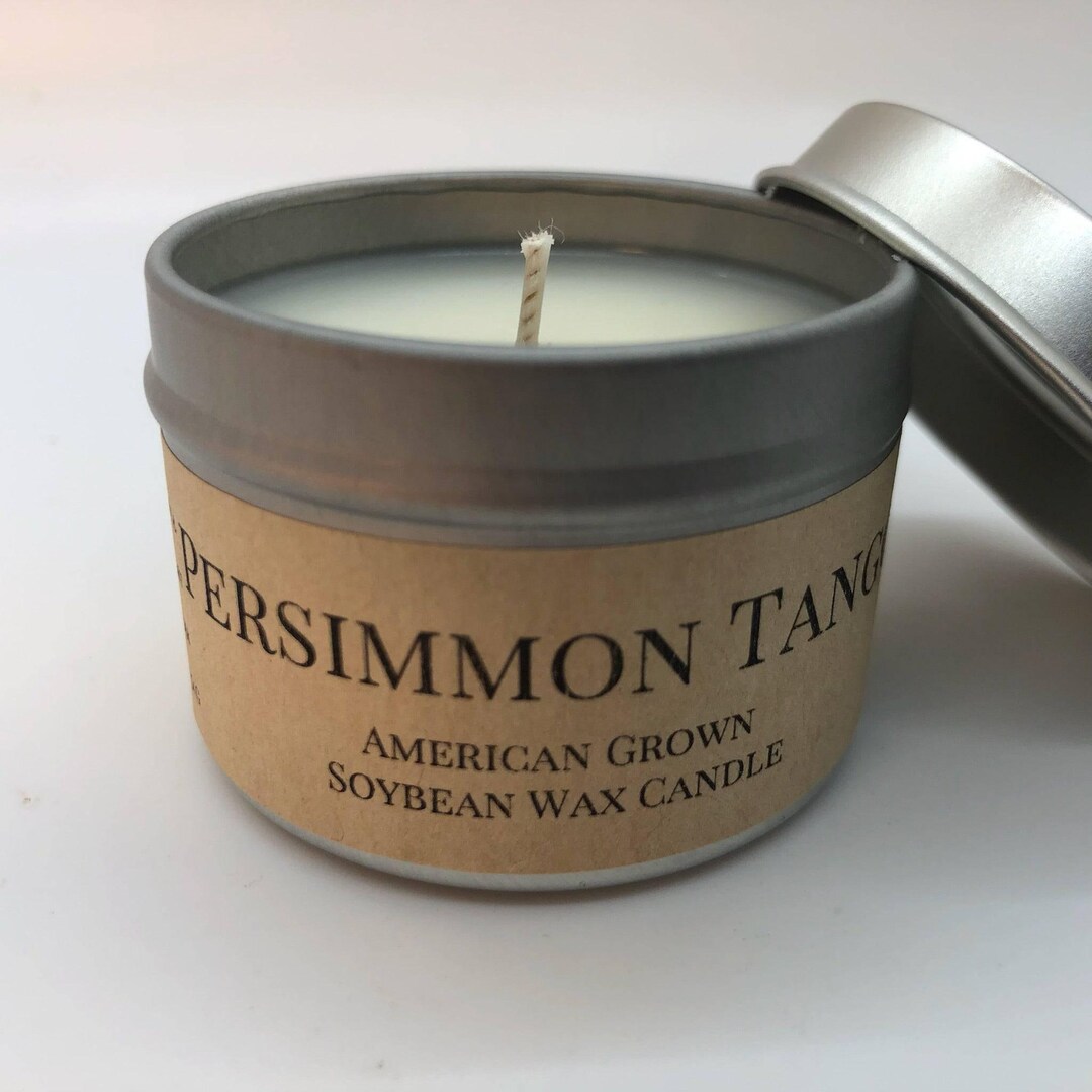 Persimmon Tango Soy Wax Candle 2 Oz Travel Tin - Etsy