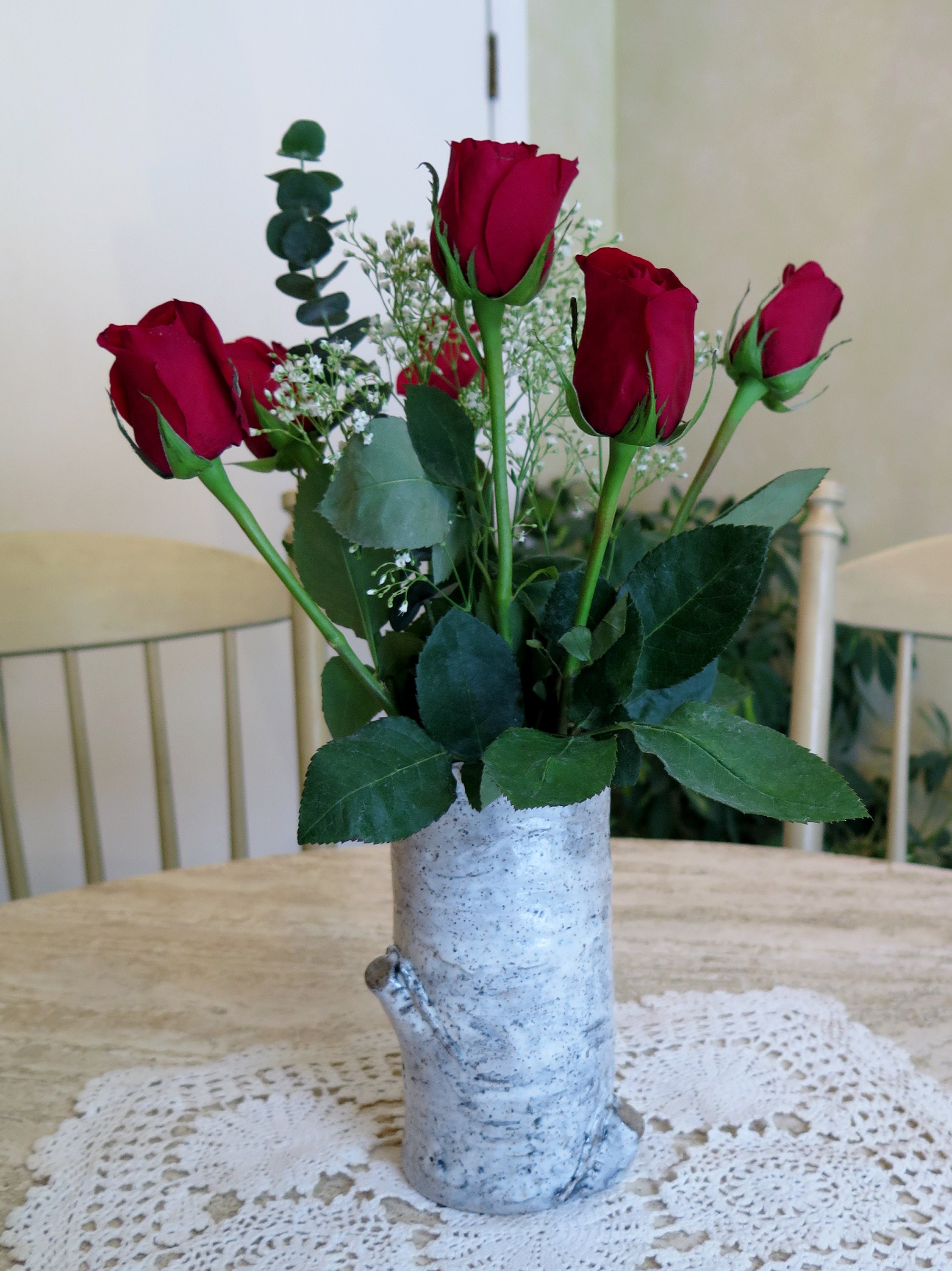 Artisan Pottery Birch Medium Vase - Etsy