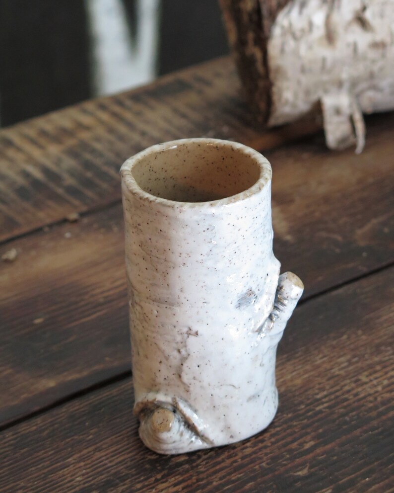 Small three nub birch bud vase | Etsy