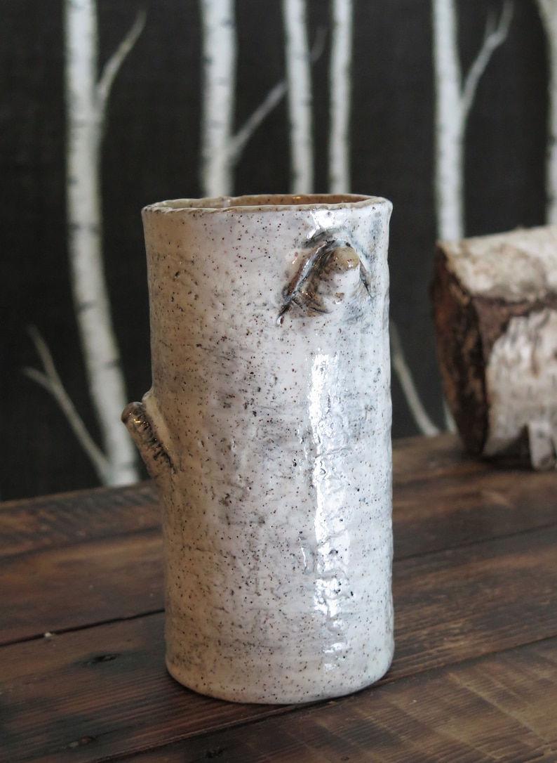 Artisan Pottery Birch Medium Vase - Etsy