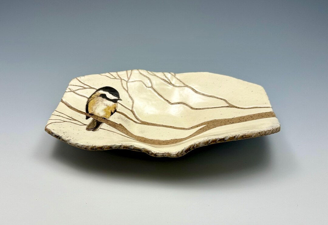 Hand-painted Chickadee Ceramic Candy Dish - Etsy