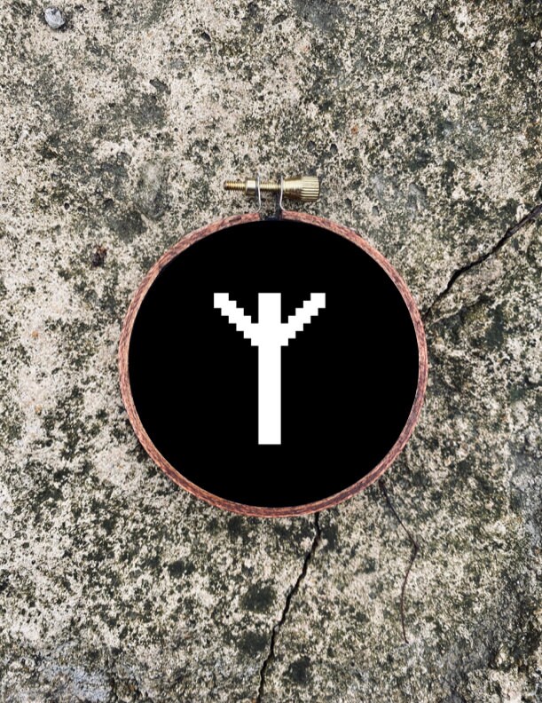 Algiz, Rune Cross Stitch Pattern PDF - Etsy