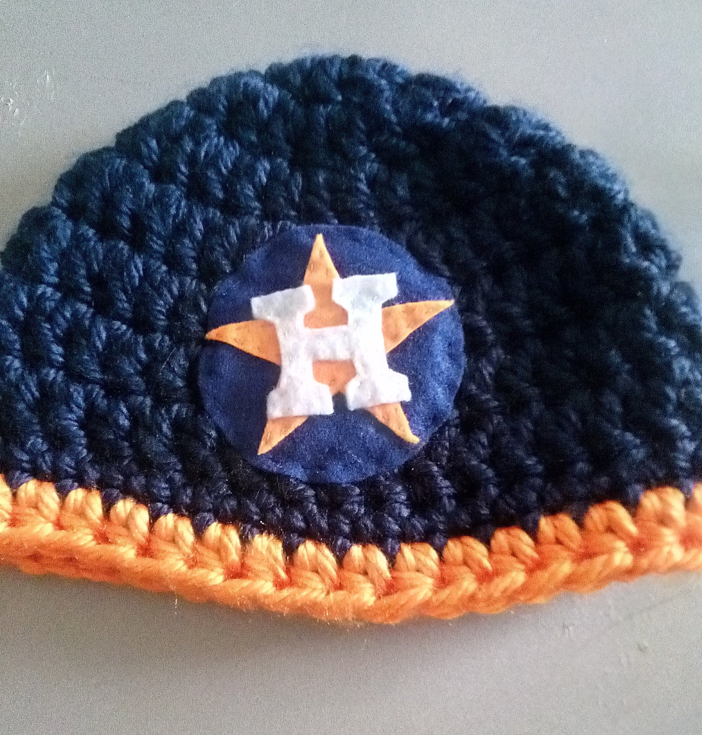 Crochet Houston Astros Fan Beanie With Patch With or Without - Etsy