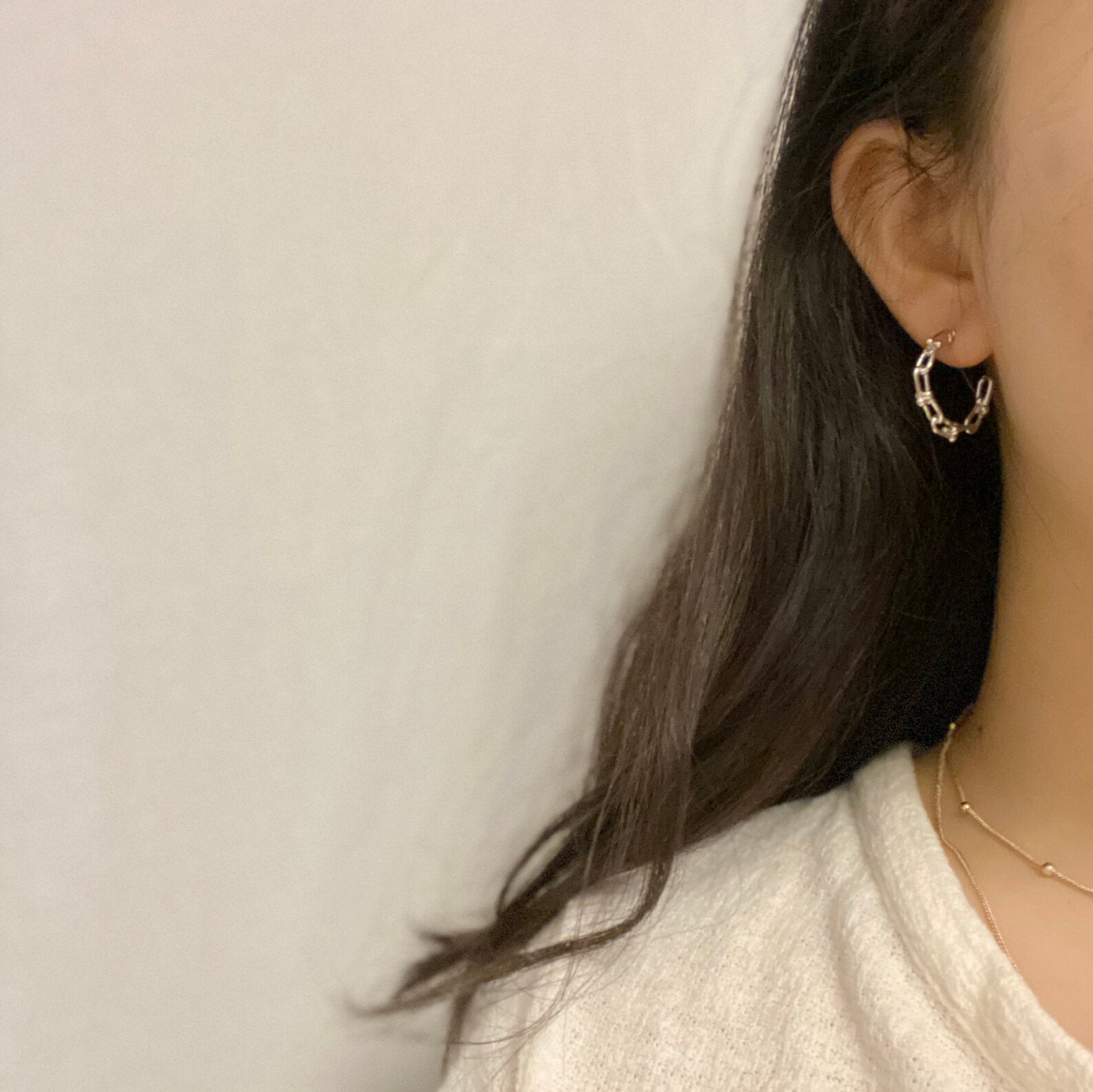 U Shape Link Gold Hoop Earrings Chunky Chain Thick Earrings - Etsy