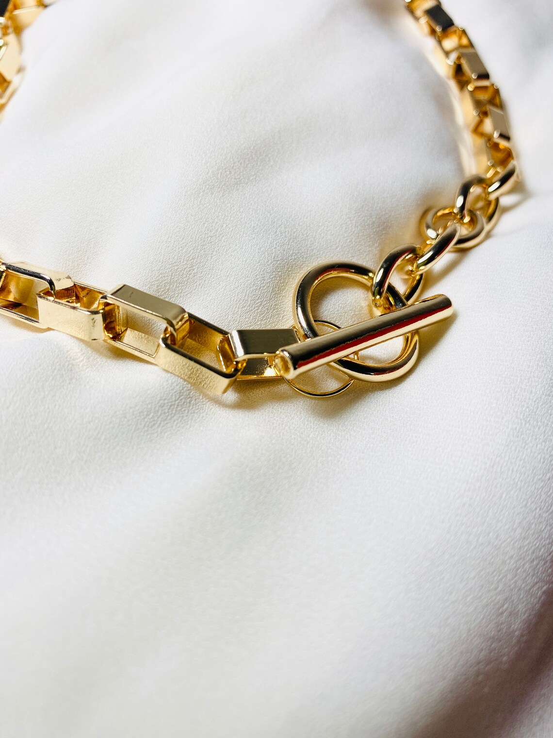 Extra Chunky Chain Necklacegold Colored Chunky Necklacethick - Etsy