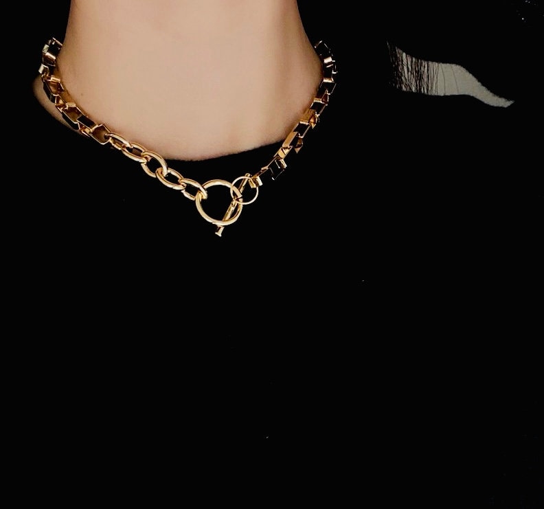 Extra Chunky Chain Necklacegold Colored Chunky Necklacethick - Etsy