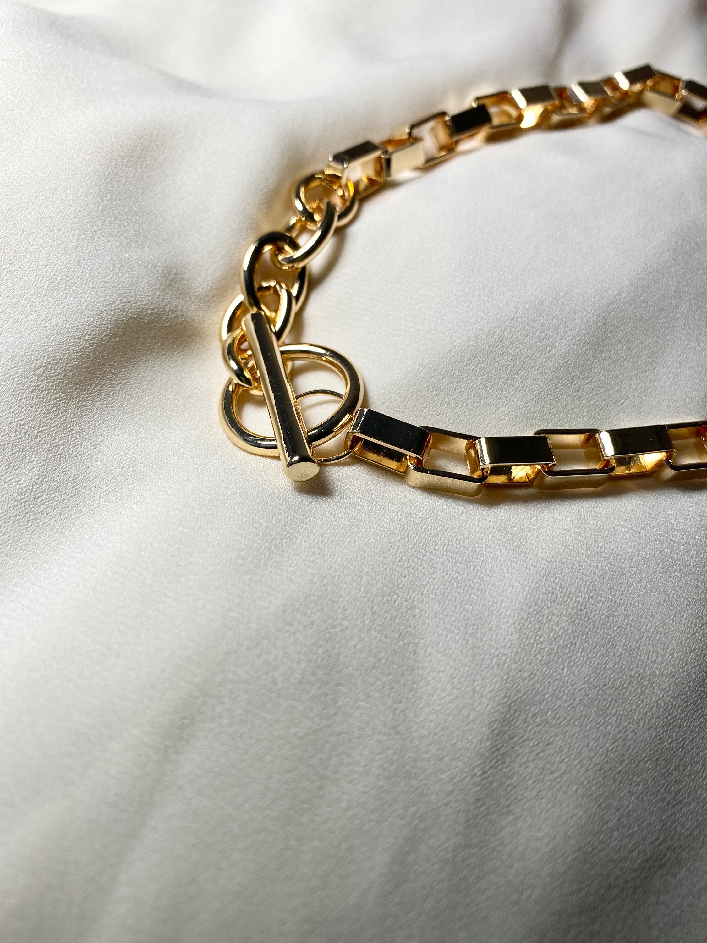 Extra Chunky Chain Necklacegold Colored Chunky Necklacethick | Etsy