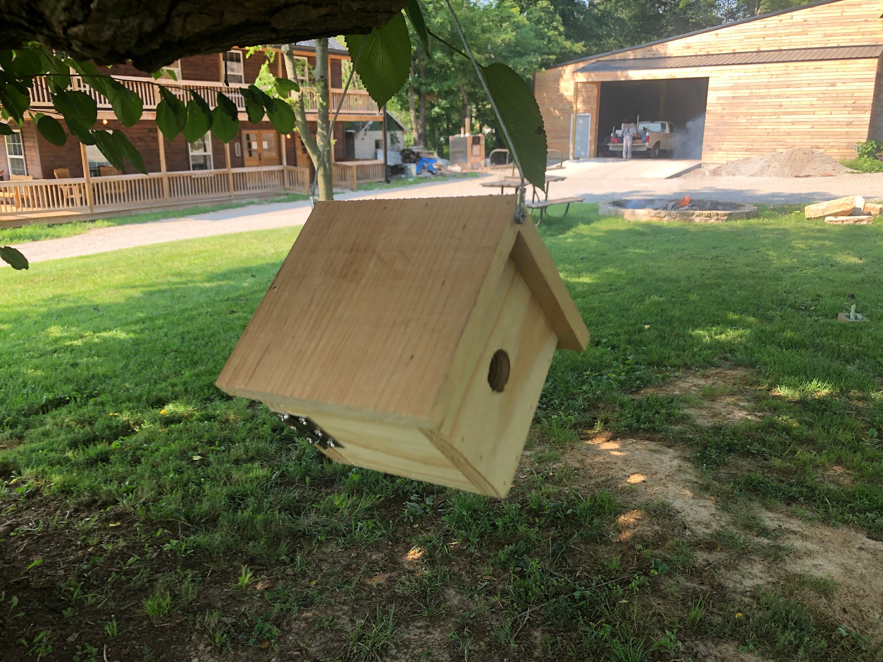 Hanging Wren Bird House, Wren Birdhouse, Simple Bird House, Small Bird ...