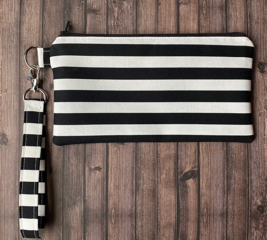 Striped Zipper Pouch - Etsy