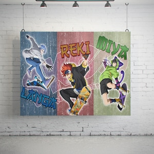 SK8 the Infinity Anime Poster Digital File PNG HQ 30x50sm Skate the ...