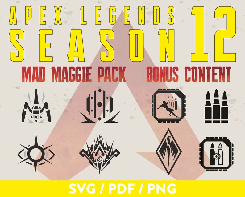 Apex Legends SVG Mad Maggie Season 12 Download | Vector Logo Pack ...