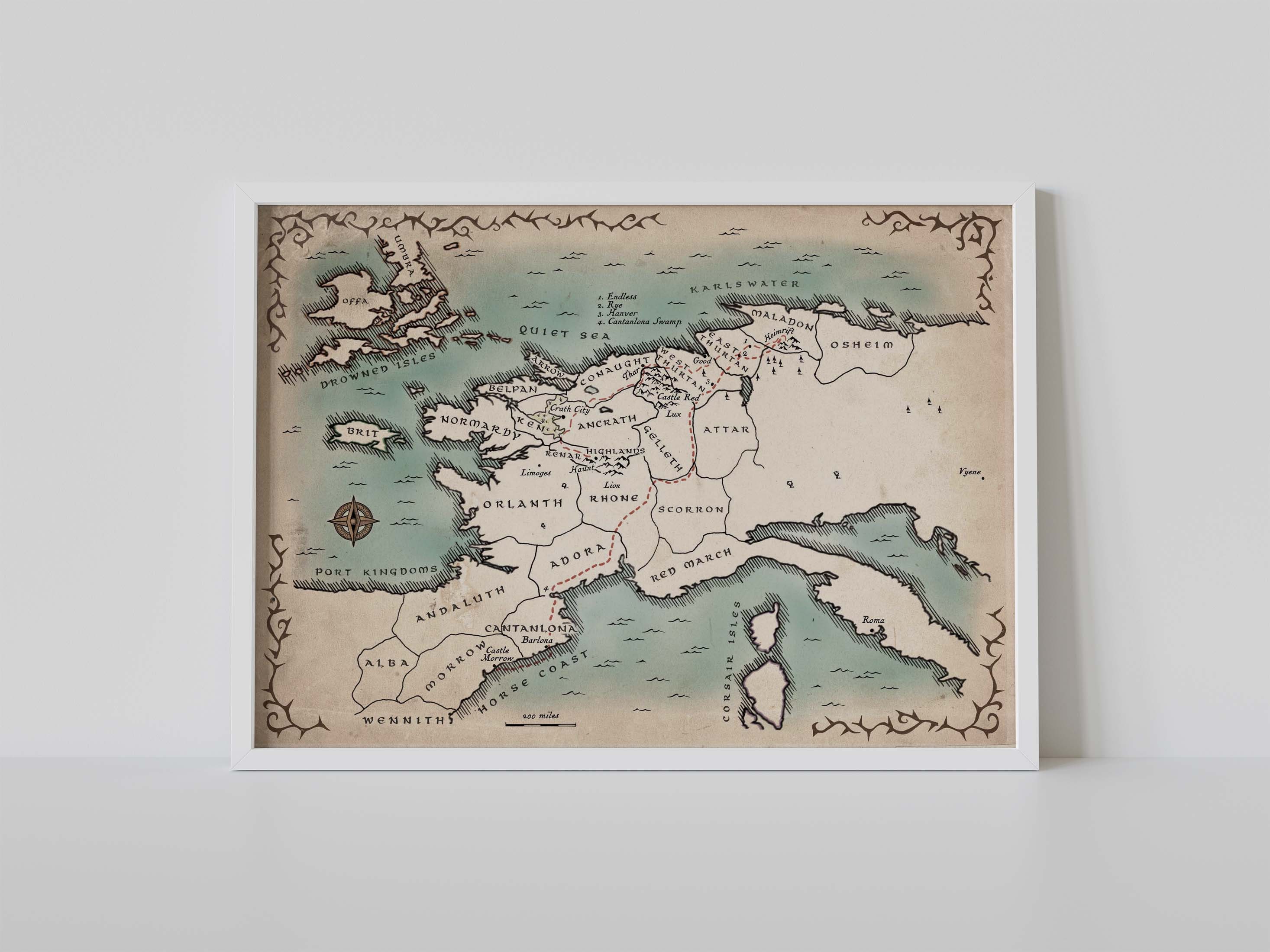 Broken Empire Map Prince of Thorns Map King of Thorns Map - Etsy Canada