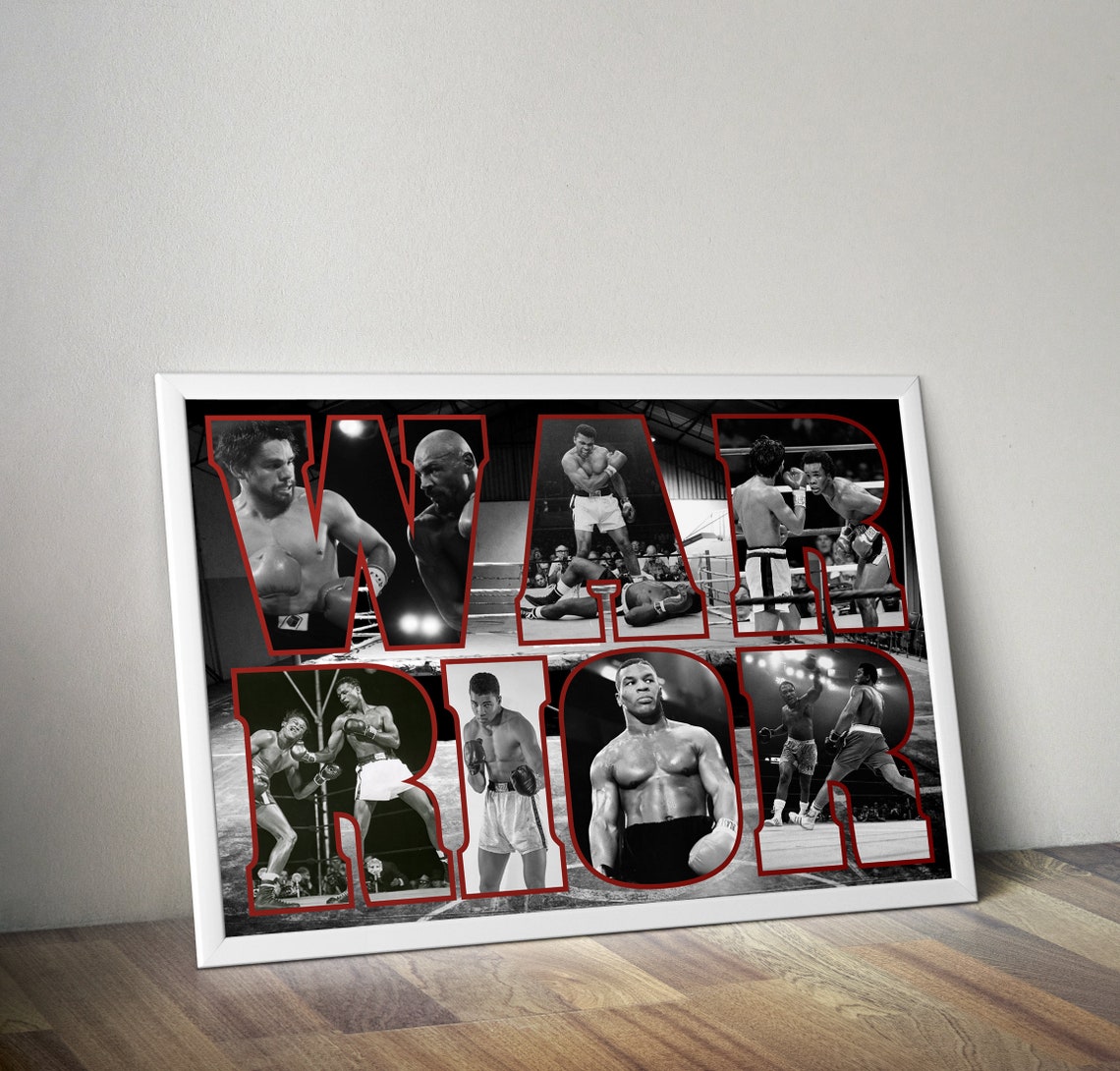 Boxing Tribute Legends Warrior Poster Digital File Muhammad | Etsy