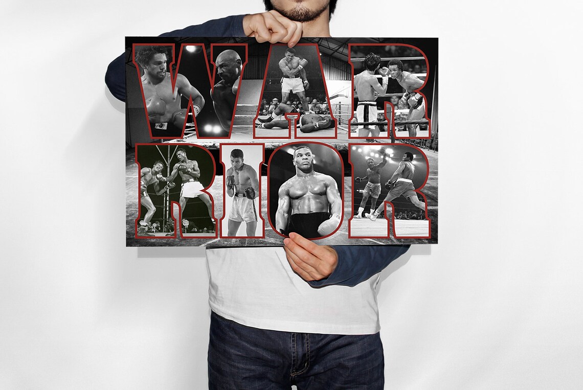 Boxing Tribute Legends Warrior Poster Digital File Muhammad - Etsy