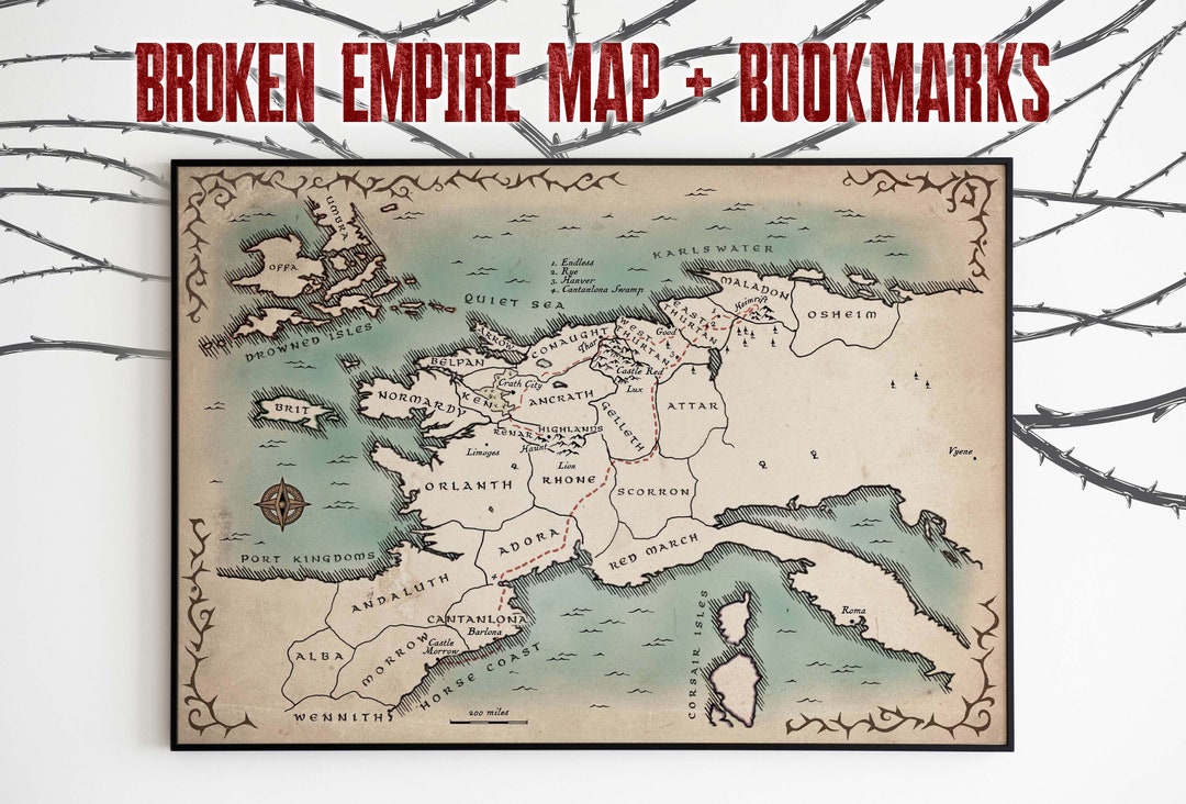Broken Empire Map, Prince of Thorns Map, King of Thorns Map Emperor of ...