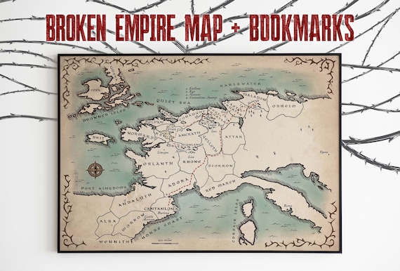 Broken Empire Map Prince of Thorns Map King of Thorns Map | Etsy