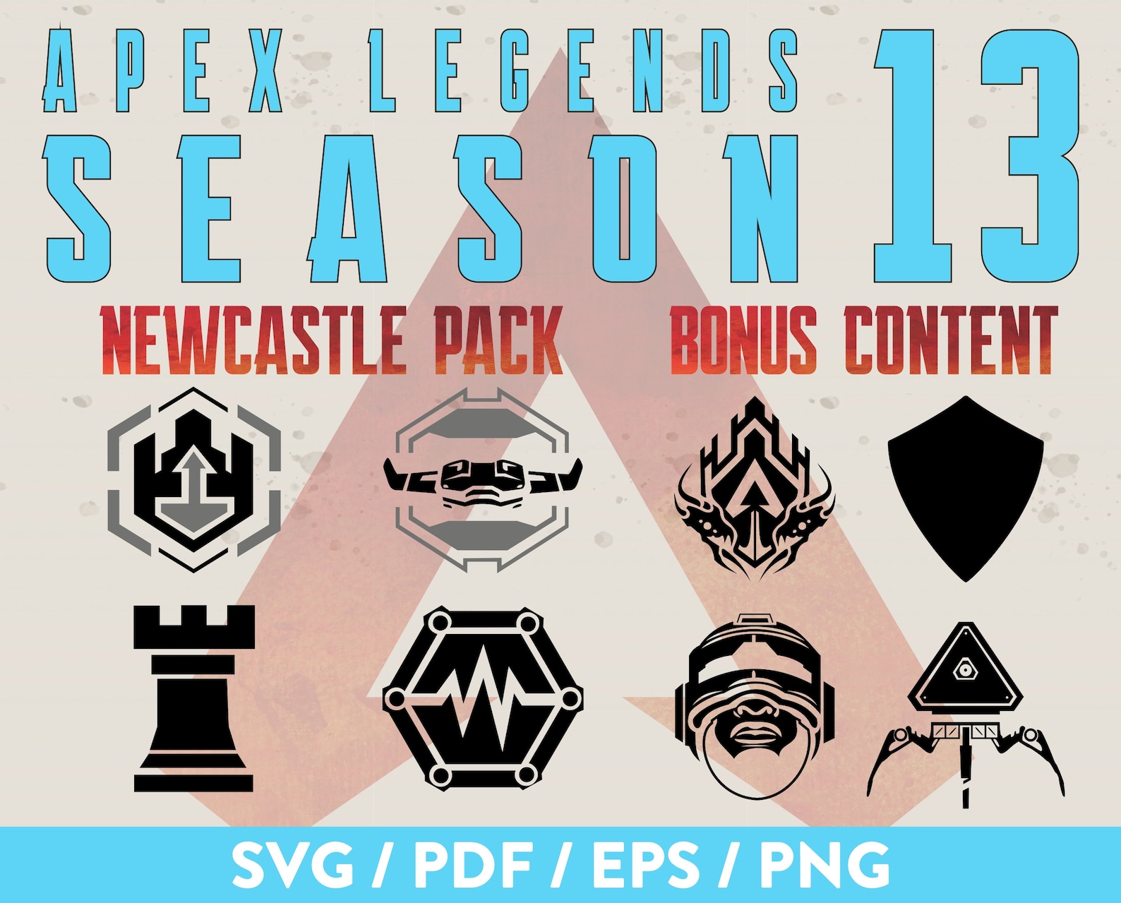 Apex Legends SVG NEWCASTLE Season 13 Download Vector Logo - Etsy
