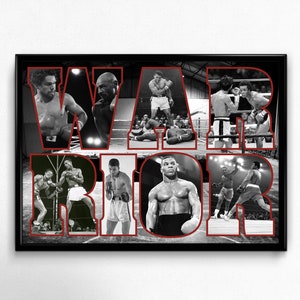 Boxing Tribute Legends Warrior Poster Digital File Muhammad Ali Mike ...