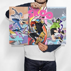 SK8 the Infinity Anime Poster Digital File PNG HQ 30x50sm Skate the ...