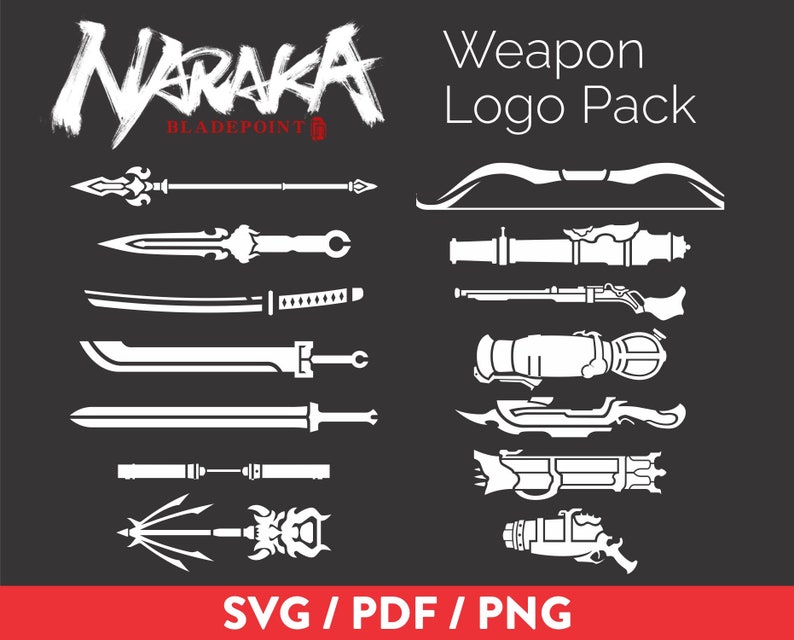 Naraka Bladepoint SVG Download Weapon PNG PDF Vector Logo Pack - Etsy India