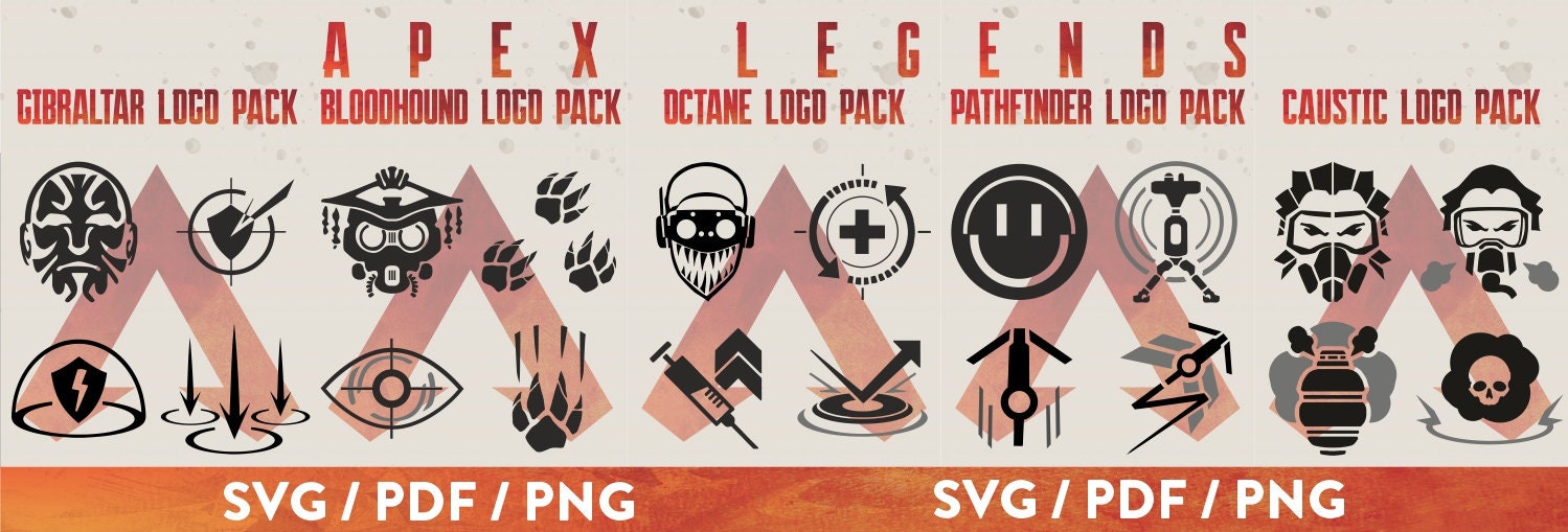 Apex Legends SVG Download Vector Logo Pack Gibraltar - Etsy Canada