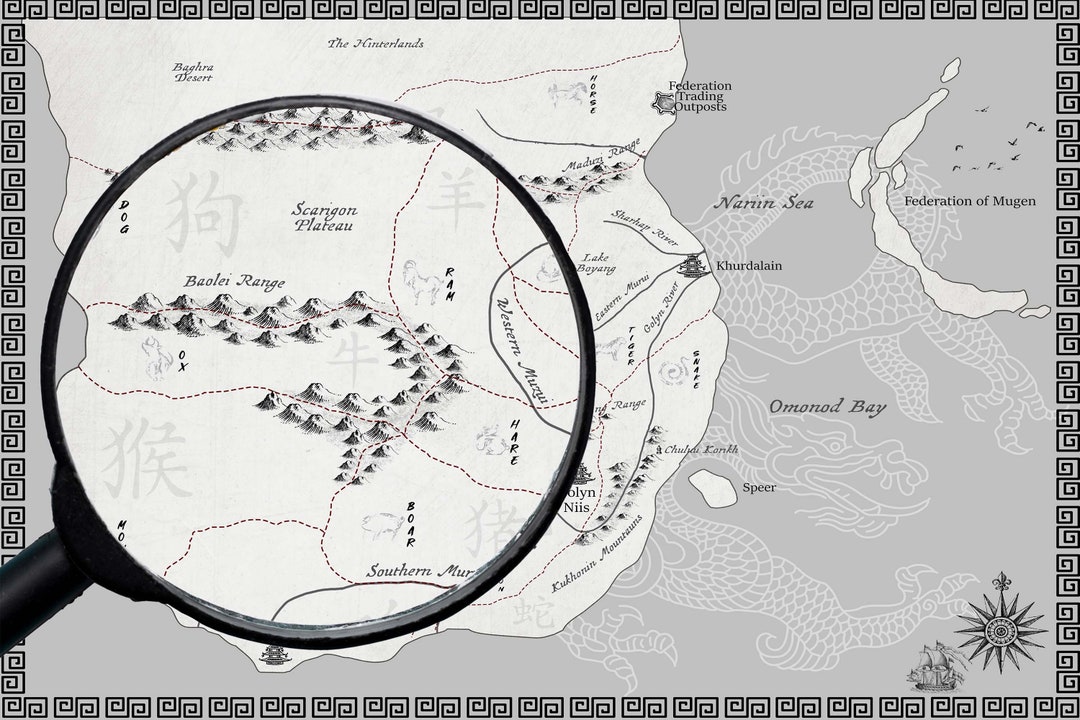 Poppy War Map, Dragon Republic Map Burning God Map, Map of Nikan ...